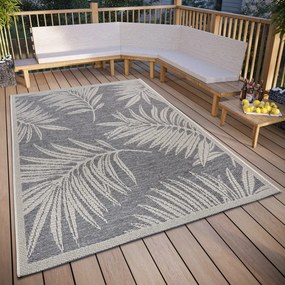 Hanse Home, Kusový koberec Clyde 105907 Paru Grey Cream – na ven i na doma, 63x120, šedá, chodba / předsíň