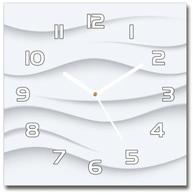 Wallmuralia Skleněné hodiny čtverec Abstrakce vlna 30x30 cm