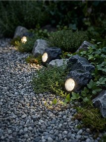 Sinsay - Zahradní solární LED lampa ve tvaru kamene - šedá