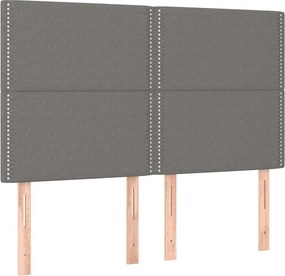 Box spring postel s matrací tmavě šedá 140x200 cm textil 3128446