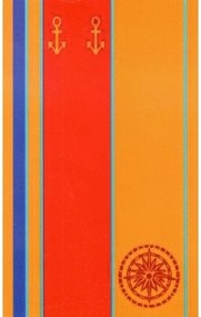 Plážová osuška MAXI Kotva oranžová 90x160 cm