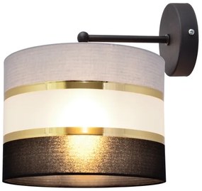 Nástěnná lampa HELEN 1xE27/15W/230V černá/šedá/zlatá