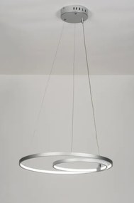 Závěsné designové LED svítidlo nad stůl Troi Silver Plus