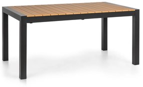 Menorca Expand, zahradní stůl, 163x95 cm, kliník, polywood, týkový