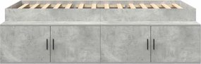 Rám postele Betonově šedá 100 x 200 cm Kompozitní dřevo 3335184