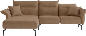 XXXLutz ROHOVÁ SEDAČKA, textil, světle hnědá Livetastic - Sedací soupravy - 001968007504