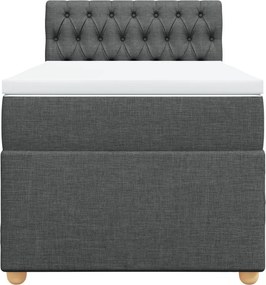 Box spring postel s matrací tmavě šedá 80 x 200 cm textil 3288815