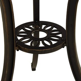 Zahradní stůl bronzový 62 x 62 x 65 cm litý hliník 315579