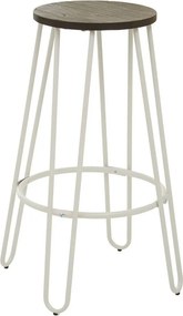 Bílá/v přírodní barvě barová stolička z jilmového dřeva (výška sedáku 75 cm) District – Premier Housewares