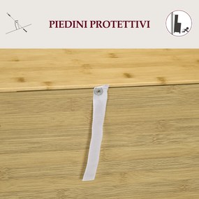 HOMCOM Komoda v Boho stylu z ratanu a bambusu, dvoudveřová s vnitřními policemi, 60x27x67,5 cm, přírodní barva