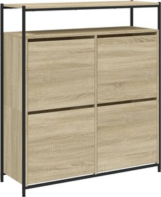 Botník se 4 výklopnými zásuvkami dub sonoma 100 x 34 x 112 cm 3214414