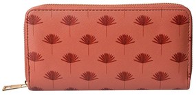 Hnědá peněženka s palmovými listy Palm Leaf - 10*19 cm