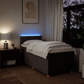 Box spring postel s matrací tmavě hnědá 100 x 200 cm textil 3288887