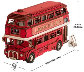 RoboTime 3D dřevěná skládačka Londýnský double-decker