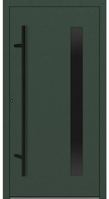 Hliníkové vchodové dveře FM Turen Premium P90 M24 BLACKLINE zelená RAL6009 Orientace dveří: Levé, otevírání dovnitř, Standardní rozměr dveří včetně rámu: 100 cm x 200 cm - vnější rozměr rámu