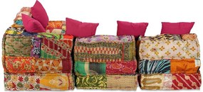 4místný modulární pouf patchwork textil 244981