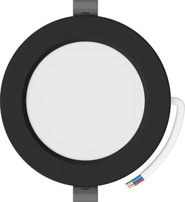 Mexen LDRR, LED stropní svítidlo na zapuštění, průměr 12 cm 12 cm, 6W, neutrální - 4000K, 390 lm, černá - L210-012-0640-70