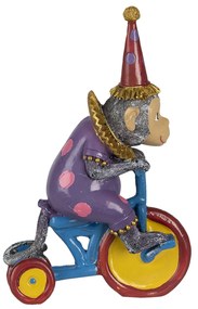 Dekorativní soška cirkusové opice na kole - 18*11*20 cm
