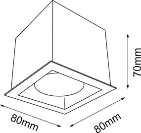 Brosline 1079 - Bodové svítidlo CAGE 1xGU10/10W/230V bílá