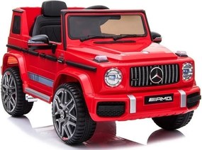 LEAN CARS Elektrické autíčko Mercedes G63 AMG červené, LED, MP3