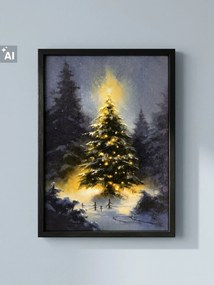 Sinsay - LED obraz s motivem vánočního stromku - vícebarevná