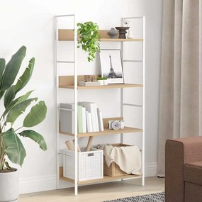 4patrová knihovna dub 60 x 27,6 x 124,5 cm kompozitní dřevo 288225