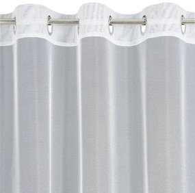Bílá záclona na kroužcích CASSIE 300x150 cm