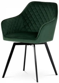 Jídelní židle smaragdově zelená sametová látka DCH-425 GRN4