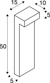 LA 1003537 L-LINE OUT 50 FL Pole venkovní LED stojací svítidlo horizontální antracit CCT switch 3000/4000 K - BIG WHITE (SLV)