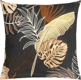 Bellatex Povláček bavlněný 40x40 cm Monstera tmavě hnědá