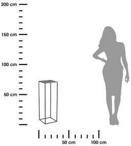 STOJAN NA KVĚTINÁČ SIMPLE 70X24X24 CM GRAFITOVÁ