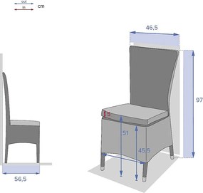DEOKORK Ratanové křeslo jídelní BORNEO LUXURY (šedá)