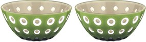 Misky na občerstvení Le Murrine 12,5 cm zeleno-béžové 2 ks