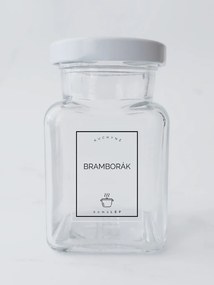 Samolepka na kořenky BRAMBORÁK průhledná 3 × 4 cm základní písmo