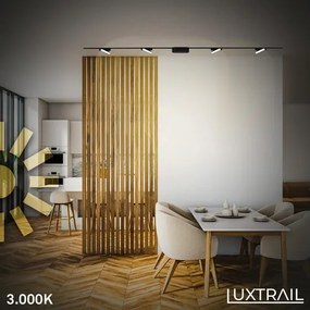Lištové LED svítidlo BRILONER Luxtrail 48V Tracklight 5,5W nastavitelné černá 8030015