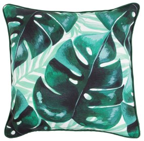 Sass & Belle Dekorativní zelený polštář s botanickým motivem 40x40