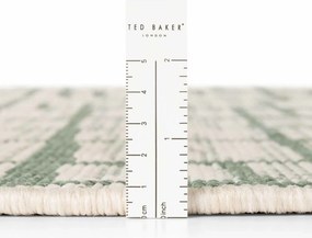 Ted Baker, Kusový koberec Ted Baker Haringey 106389 Green White kruh, 200x200, zelená, chodba / předsíň
