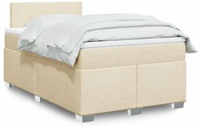 Box spring postel s matrací krémová 120x200 cm textil 3288153
