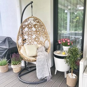 Majowo.cz Závěsné ratanové křeslo IBIZA elegantní dekor