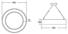BRUMBERG Biro Circle Ring10 direct, CCT, DALI, Ø 45 cm, bílá