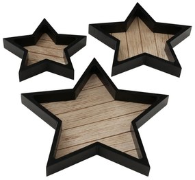 Dřevěný podnos ve tvaru hvězdy 31 cm - největší