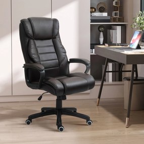 Vinsetto kancelářská židle s masážní funkcí, ergonomická exekutivní židle s vibrační masáží, sklopná funkce, výškově nastavitelná kancelářská otočná …