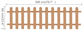 vidaXL Marketos Laťkový plot WPC 200 x 60 cm