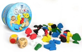 Grabolo 3D společenská hra dřevo v plechové krabičce 12x12x6cm STRAGOO