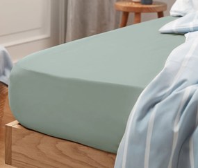 Tchibo - Žerzejové napínací prostěradlo - barva: zelená