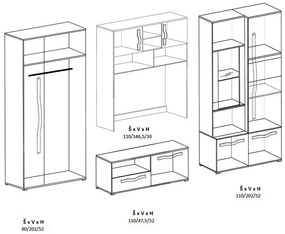 Velká obývací stěna Medea