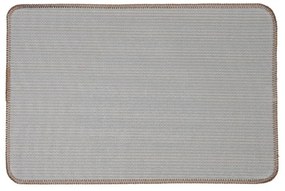 Hnědá koupelnová předložka se srdcem M – 58x38x1 cm