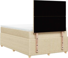 Box spring postel s matrací krémová 120x190 cm textil 3292000