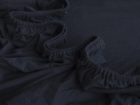 XPOSE® Jersey prostěradlo Exclusive - černé 90x200 cm