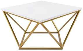 Konferenční stolek Loftstyle II 60 cm zlato-bílý